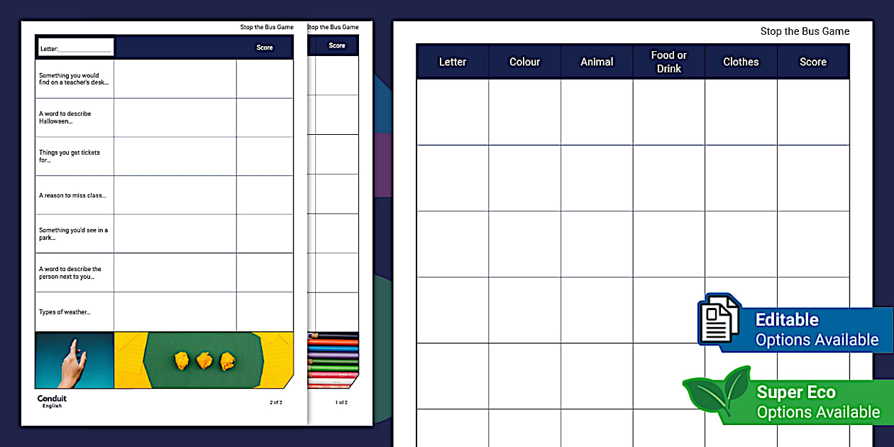 BGE: Stop the Bus (Teacher-Made) - Twinkl