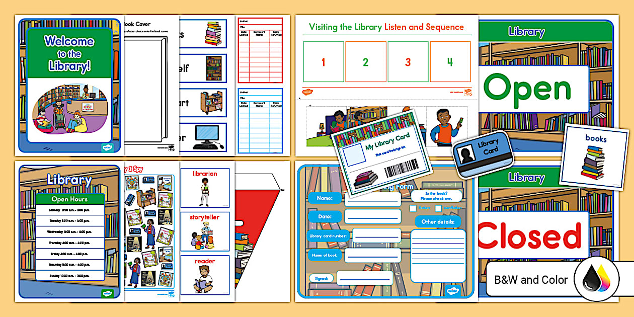 Library Dramatic Play Pack (teacher made) - Twinkl