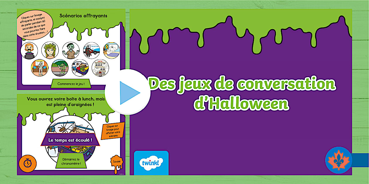 Spooky Halloween Speaking Games for FSL (teacher made)