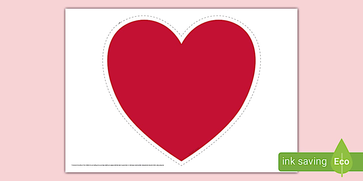 A3 Heart Display Cut Out (teacher made) - Twinkl