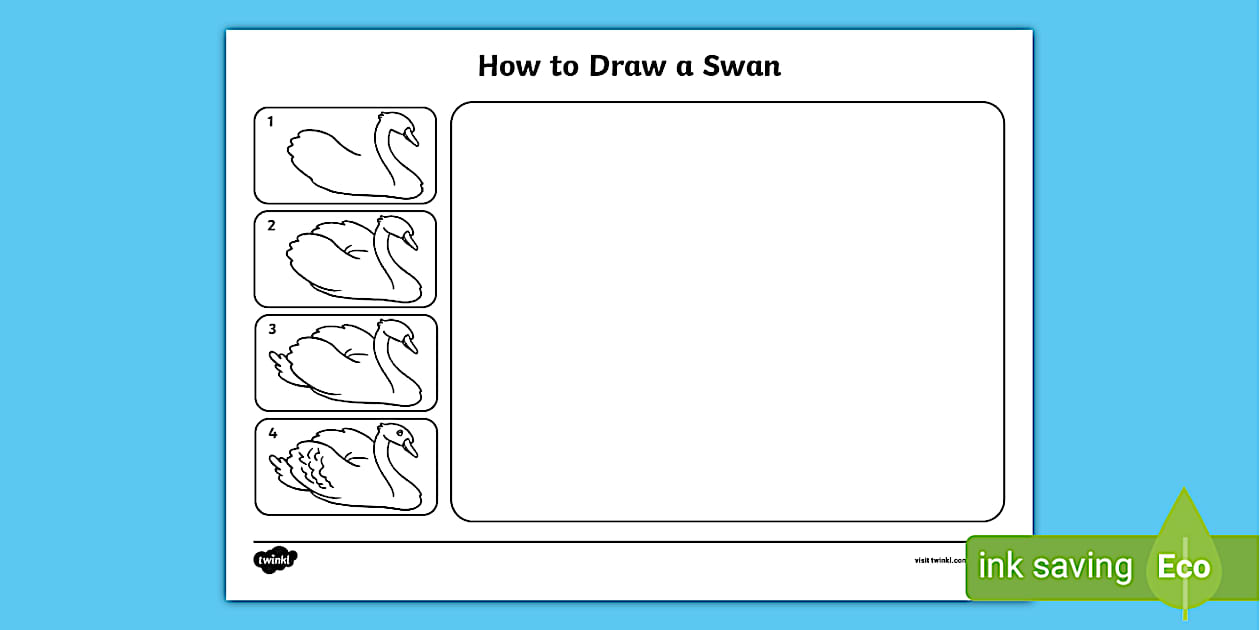 How to Draw a Swan Activity (creat de profesori) - Twinkl