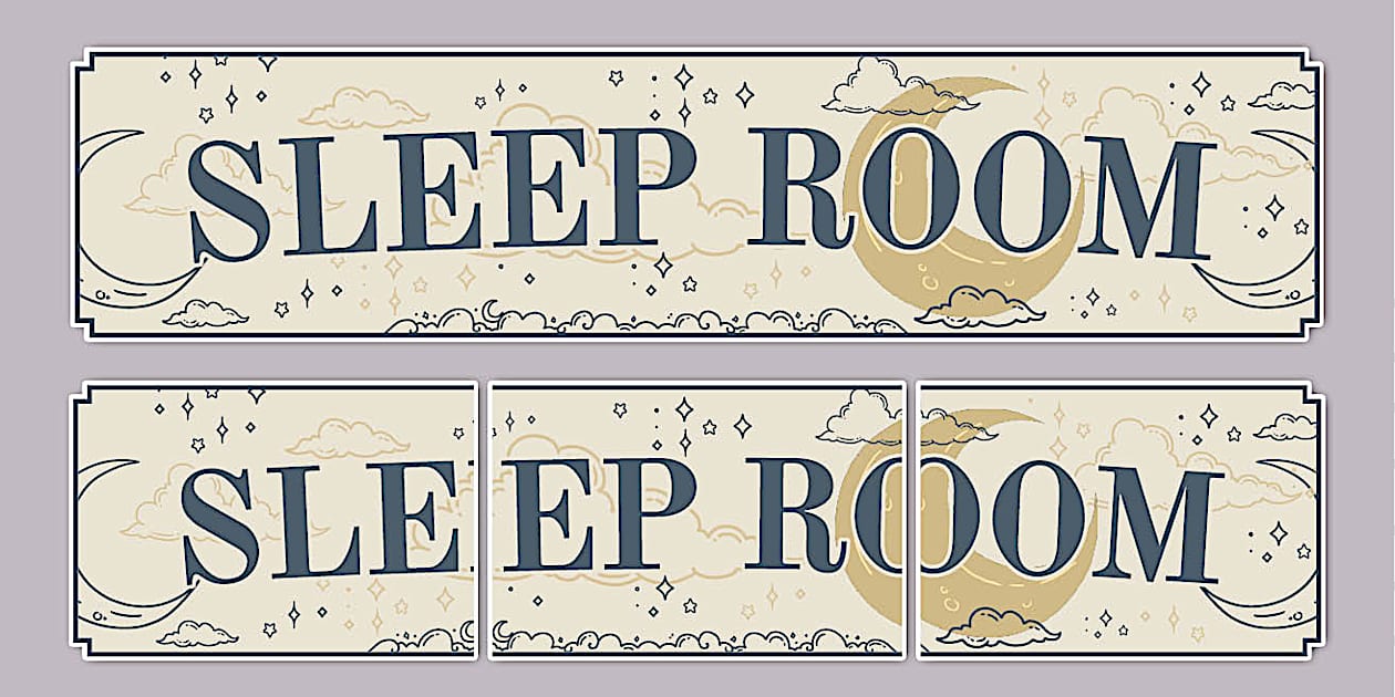Celestial-Themed Sleep Room Display Banner (Teacher-Made)