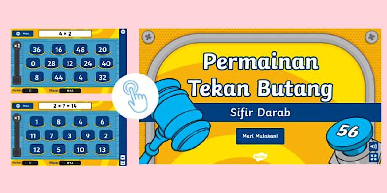 Permainan Tekan Butang Bijak Sifir - Sifir Darab