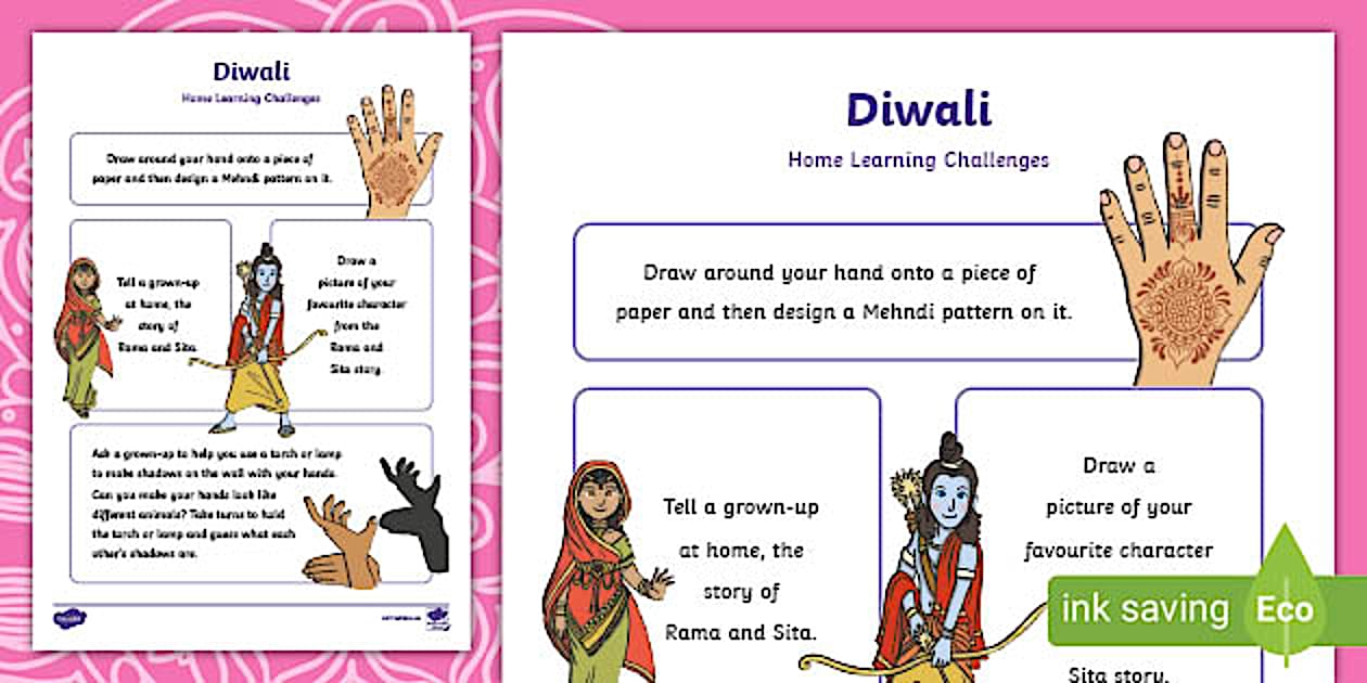 EYFS Hindu Diwali Home Learning Challenges Nursery FS1