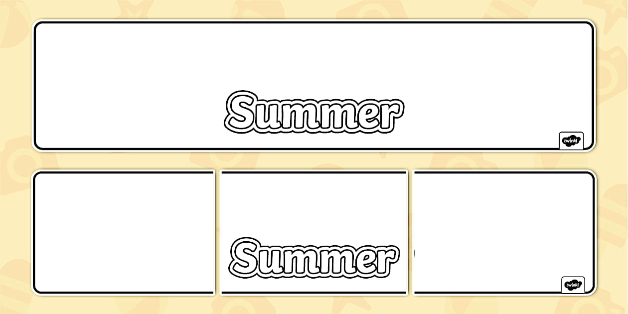 Summer Collaborative Drawing Display Banner