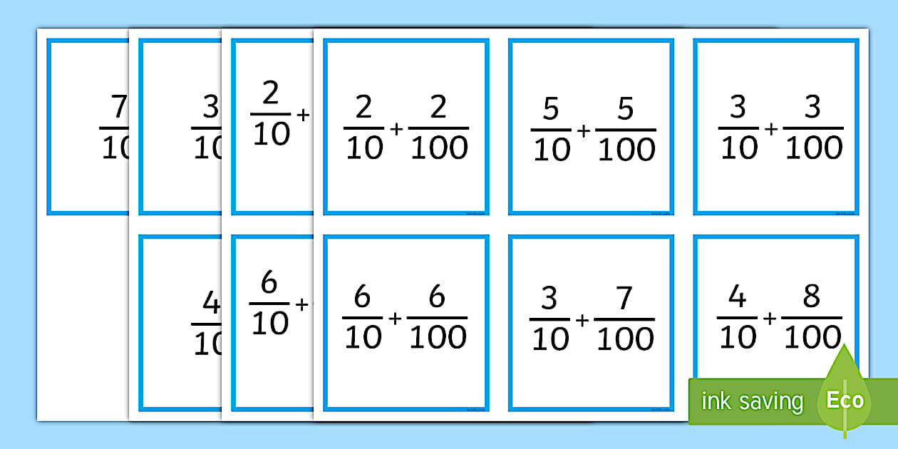 Adding Tenths and Hundredths Decimal Matching Game - Twinkl