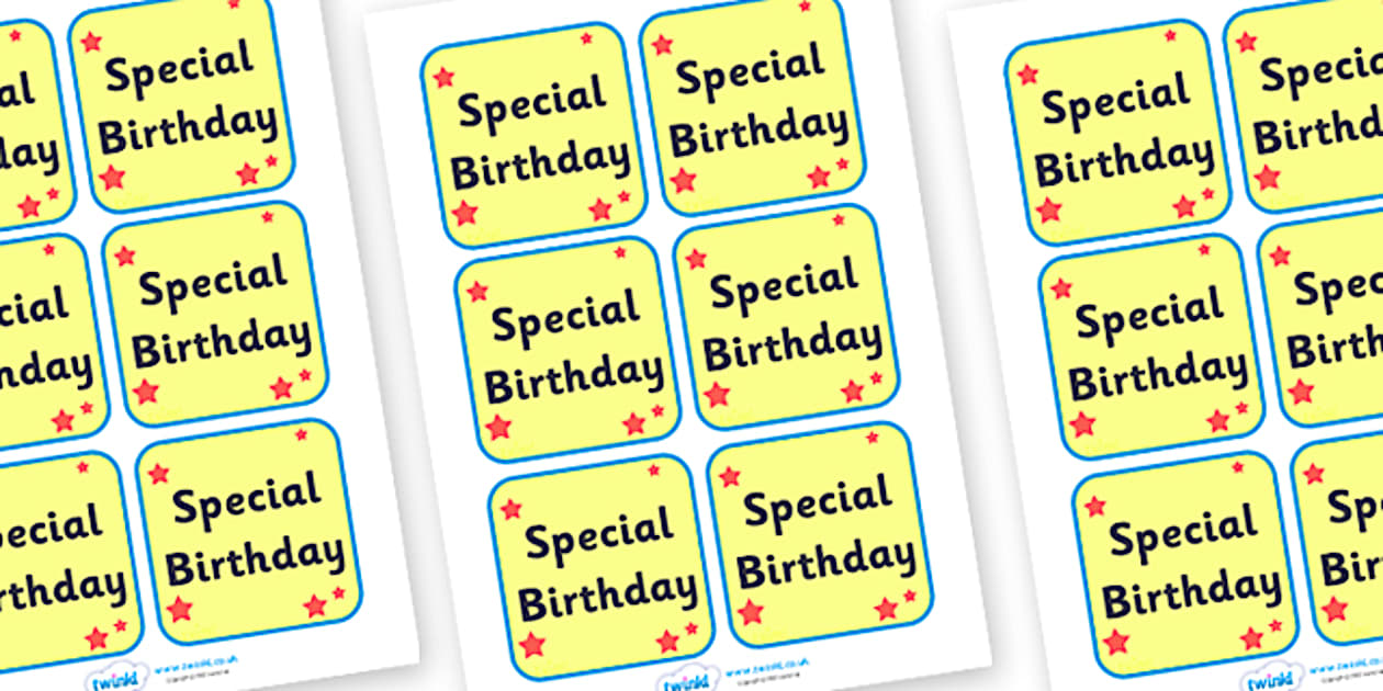 👉 Special Birthday Badge (teacher made) - Twinkl