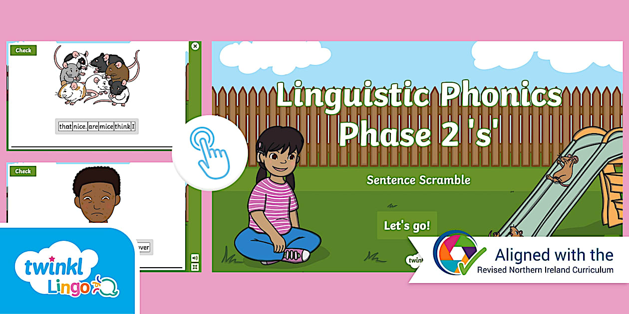 Linguistic Phonics Phase 2 's' Sentence Scramble Activity