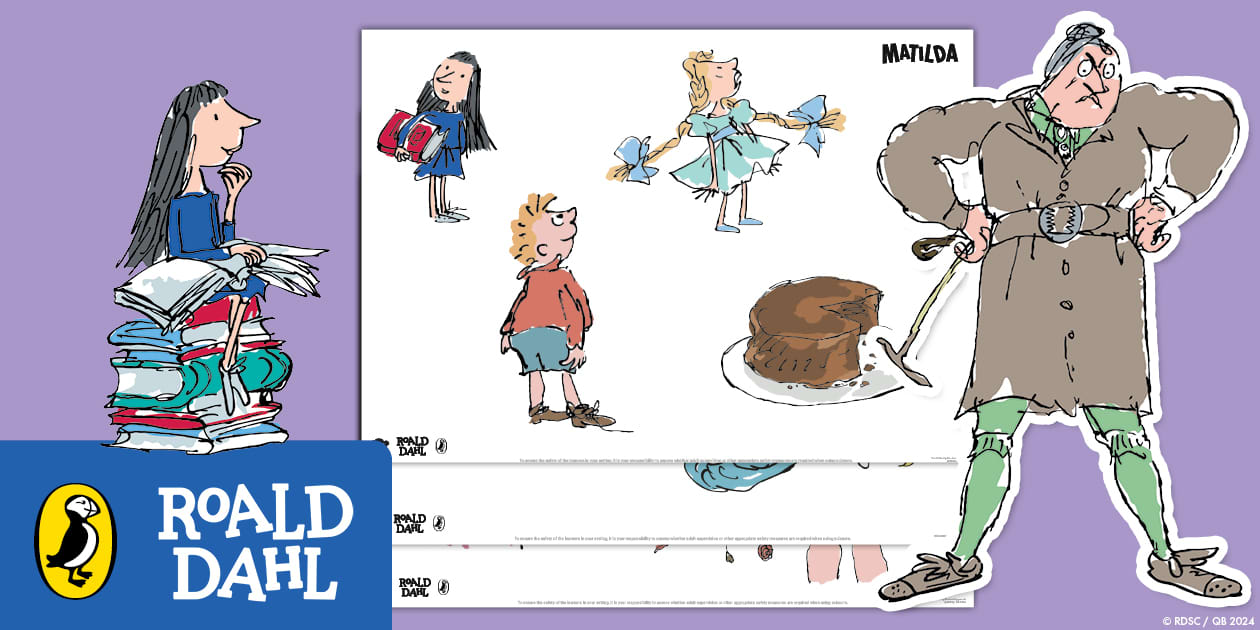 FREE! - ‘Matilda’ Book Characters Cut-Outs | Twinkl