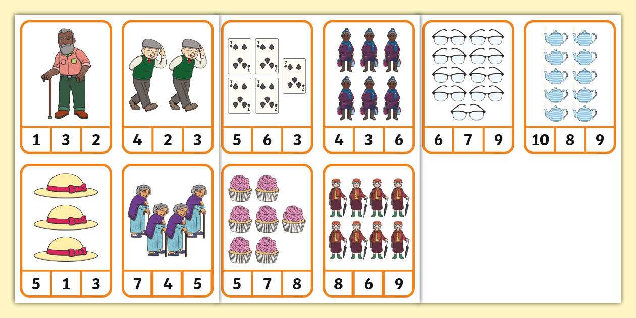 Grandparents Day Number Cards | Australian Primary Resource