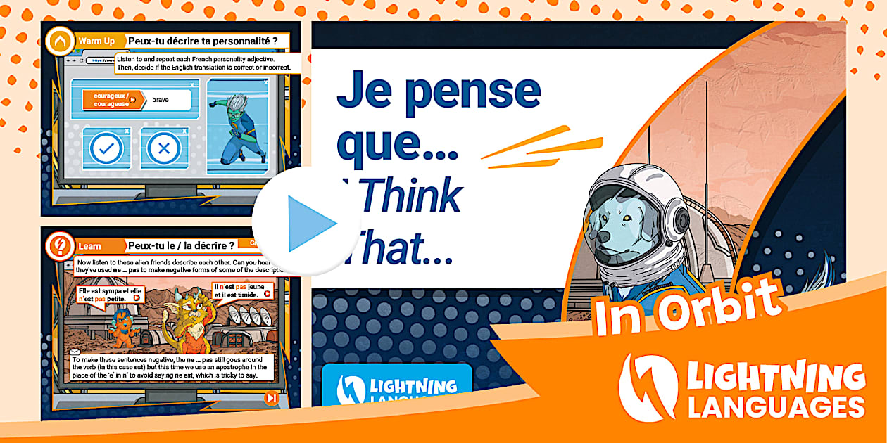 👉 Lightning Languages French Describing Yourself PowerPoint 3