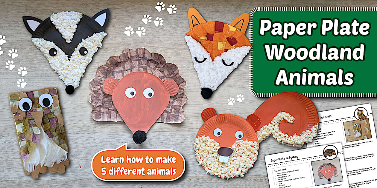 Paper Plate Woodland Animals Pack