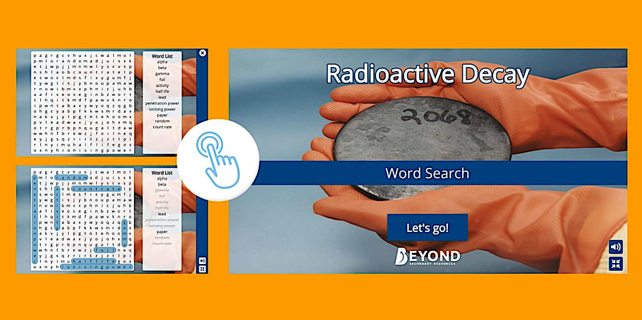 Radioactive Decay Interactive Word Search | Physics | Beyond
