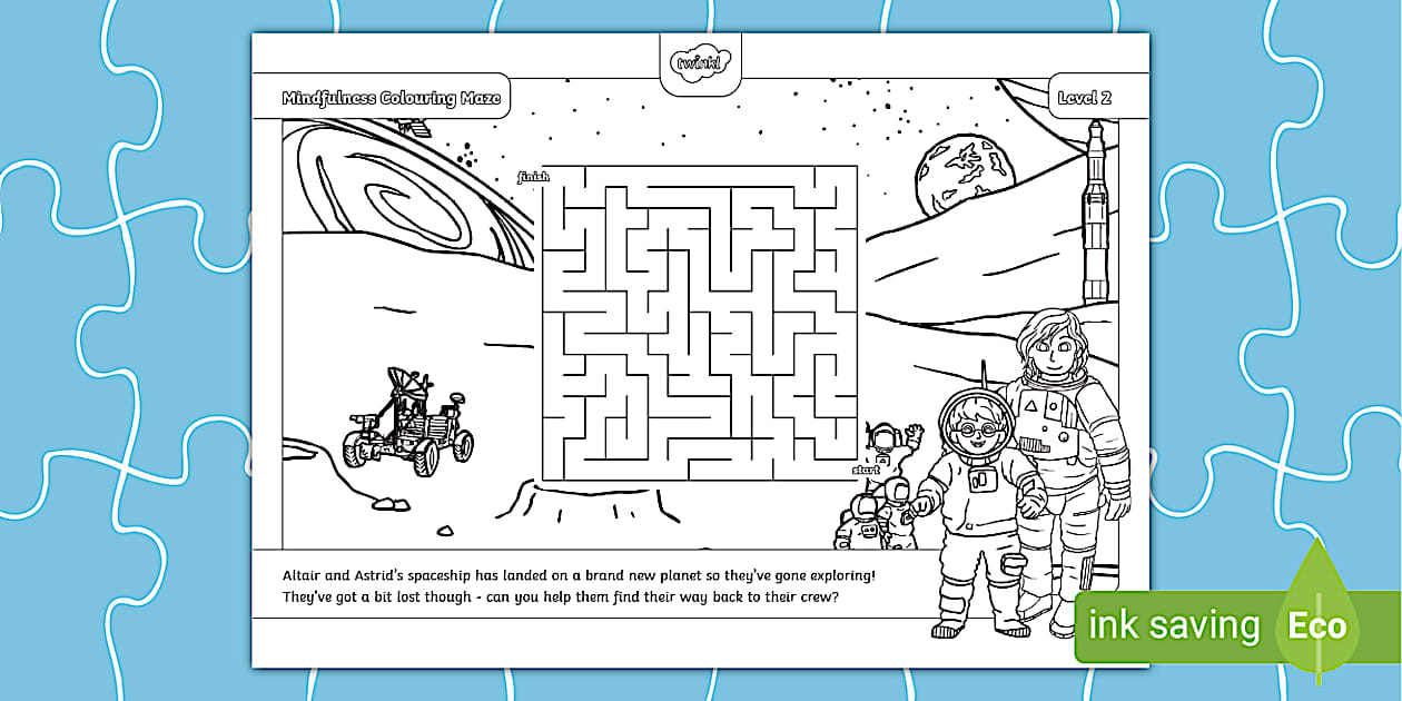 Space Mindfulness Colouring Maze – L2 (teacher made)