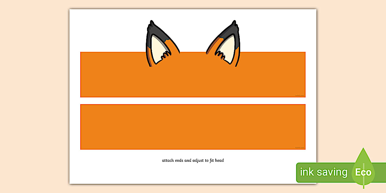 Fox Ears Headband (Teacher-Made) - Twinkl