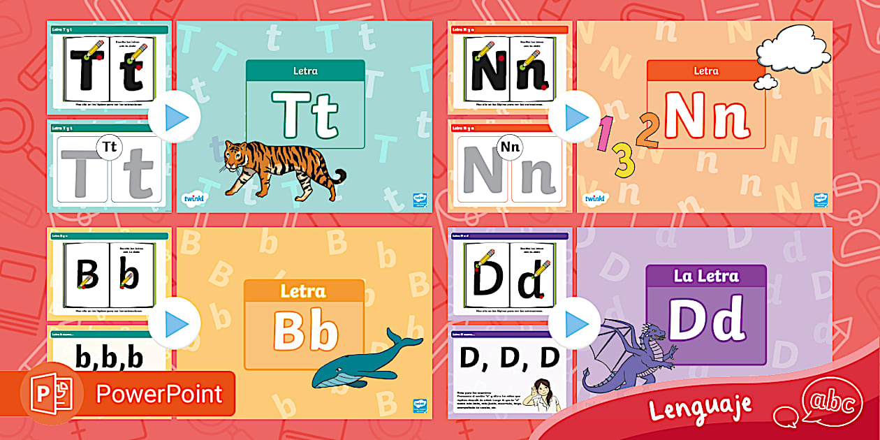 Pack | Recursos | PowerPoint | Letras | T-N-D-B | - Twinkl