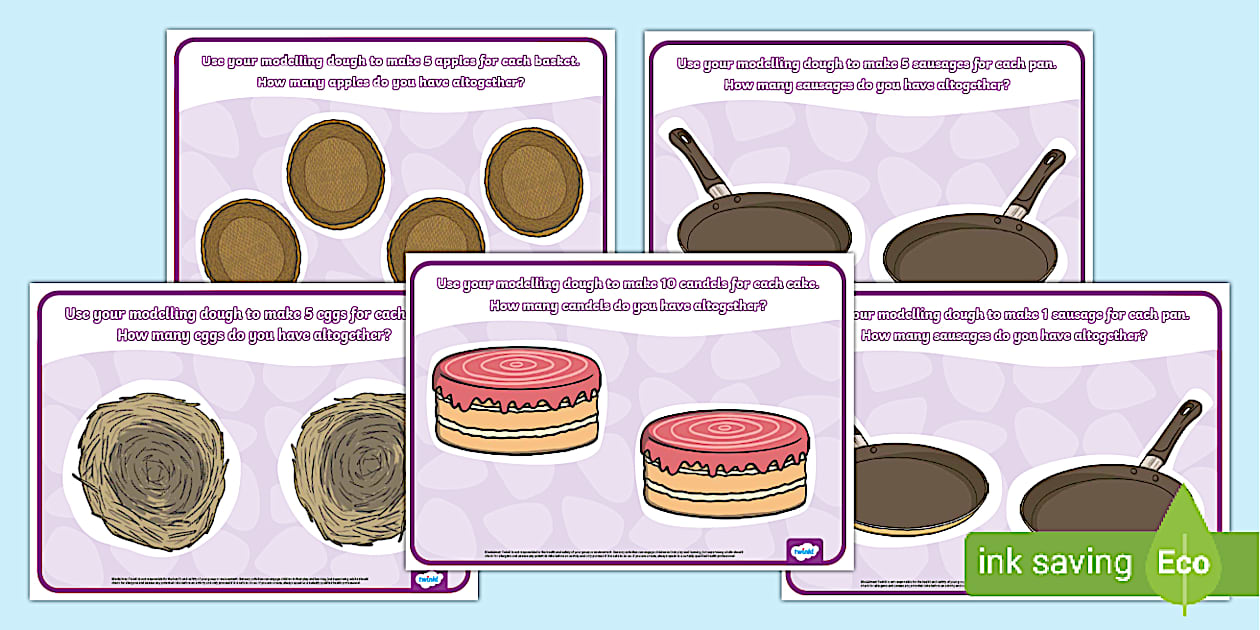 Editable Multiplication Modelling Dough Mats - Twinkl