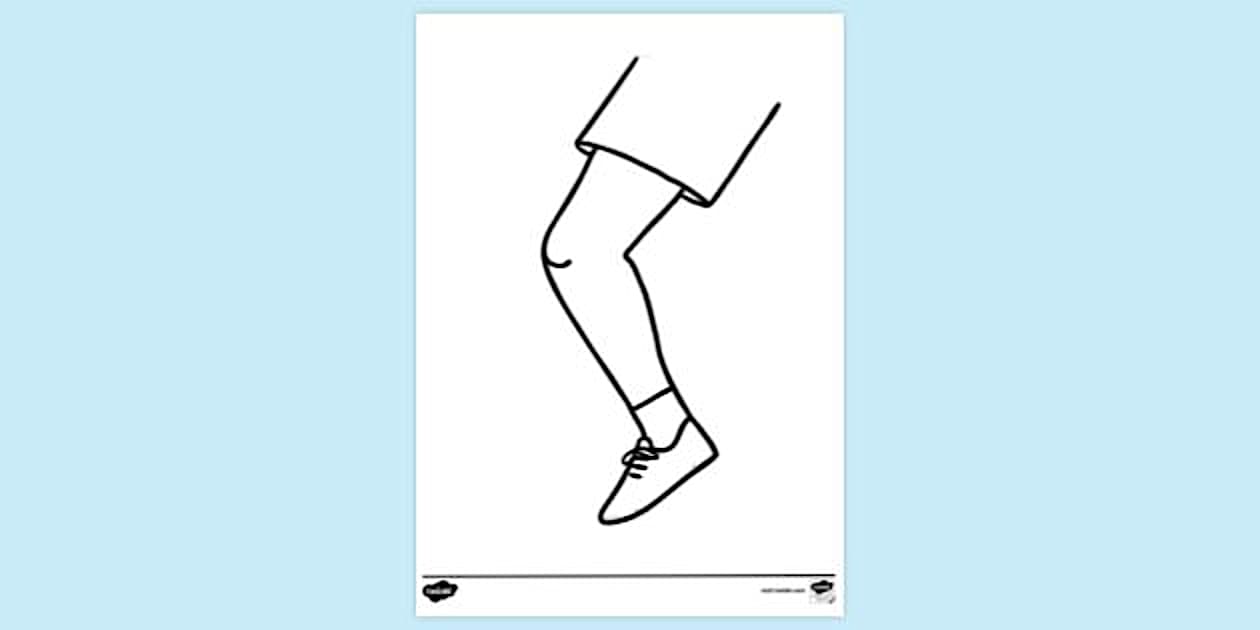 Kneecap Colouring Sheet (teacher made) - Twinkl