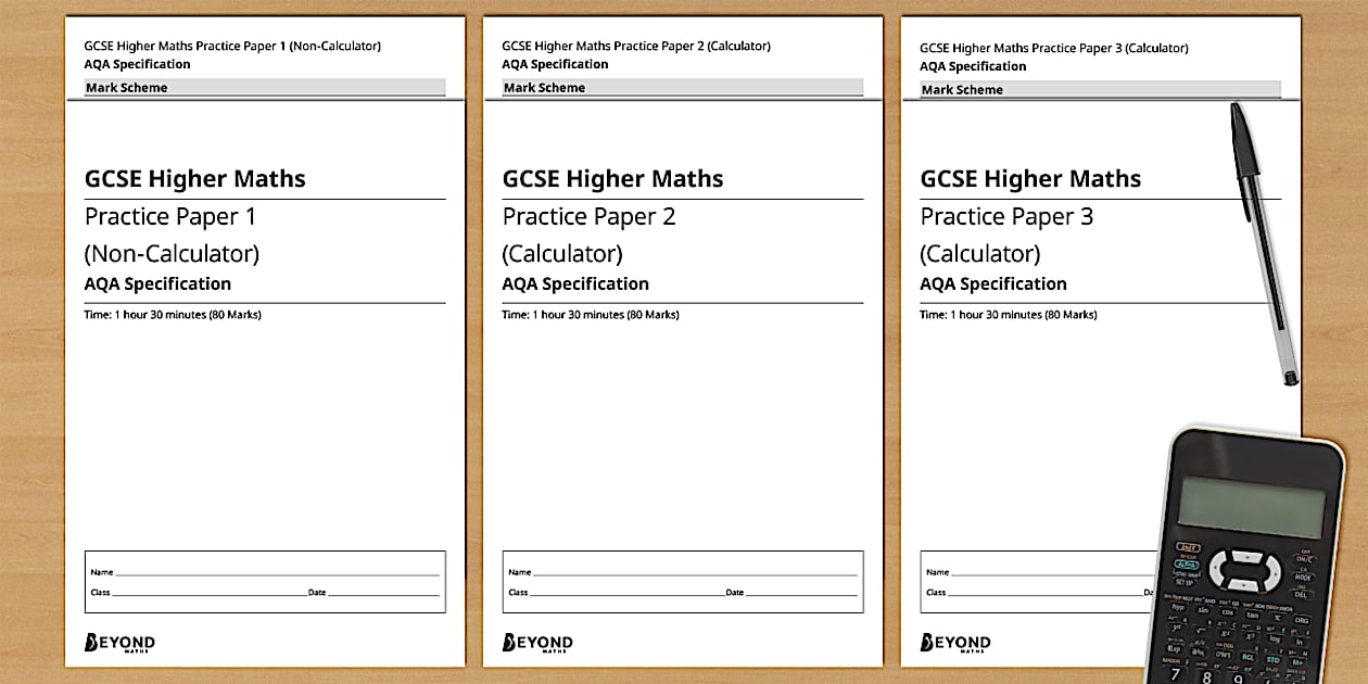 AQA GCSE Maths Past Papers | Higher Level | Beyond - Twinkl