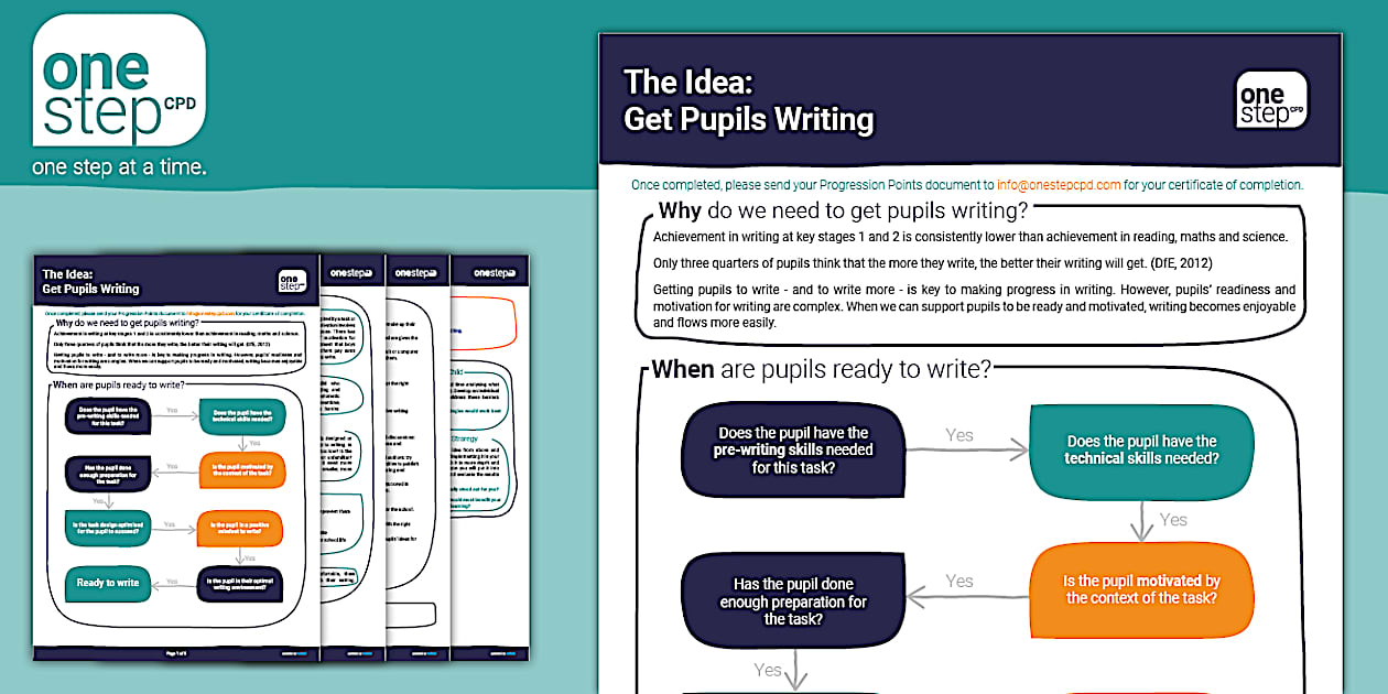 Get Pupils Writing | Barriers to Writing | OneStep CPD
