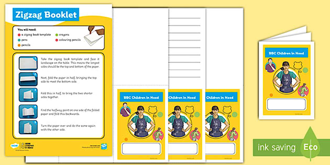 FREE! - KS2 BBC Children in Need Zigzag Booklet - Twinkl
