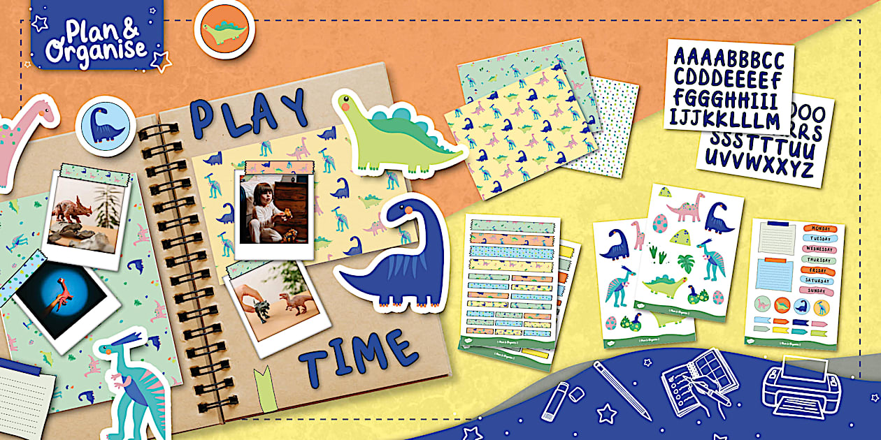 Dino | Printable Scrapbooking Kit (teacher made) - Twinkl