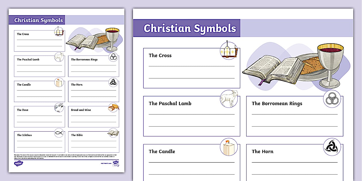 Christian Symbols Fact File Template (Teacher-Made) - Twinkl
