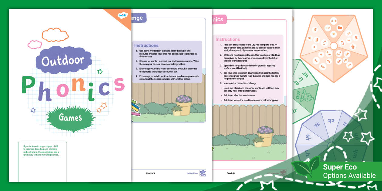 Outdoor Phonics Games (Ages 5 - 7) (teacher made) - Twinkl