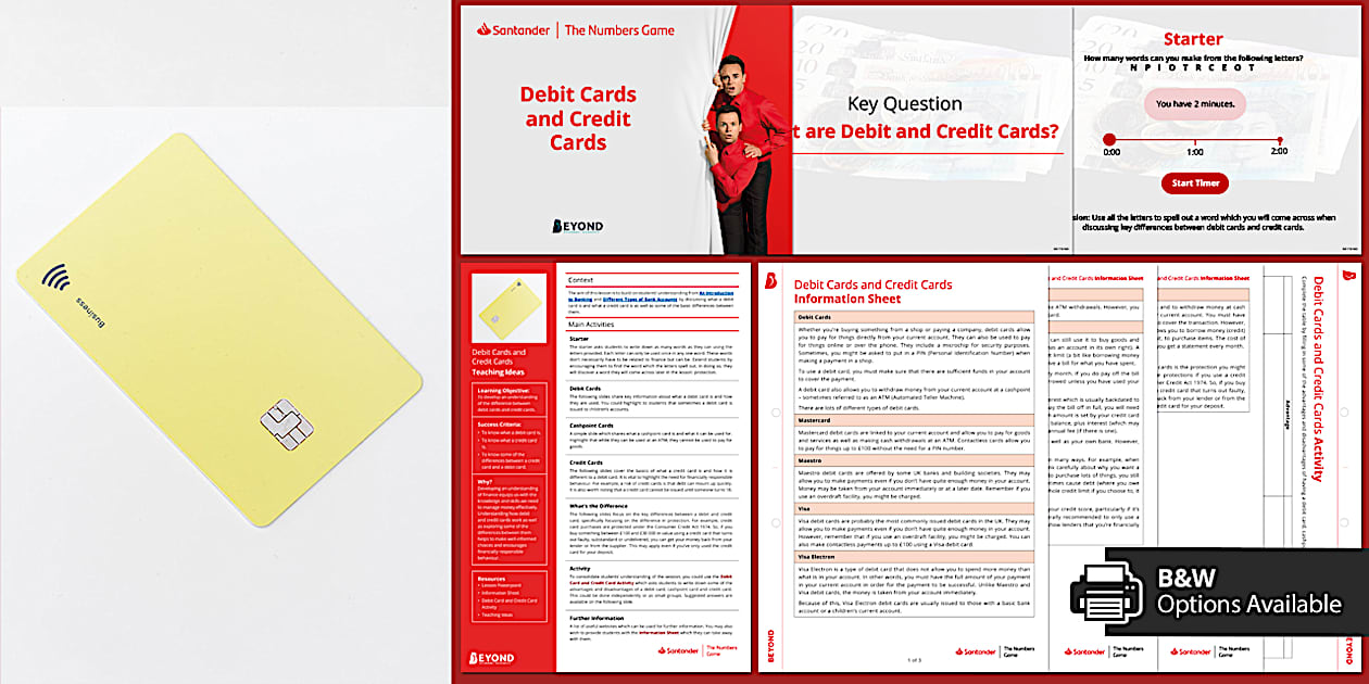 FREE! - 👉 Debit Cards and Credit Cards Lesson Pack | Beyond Maths