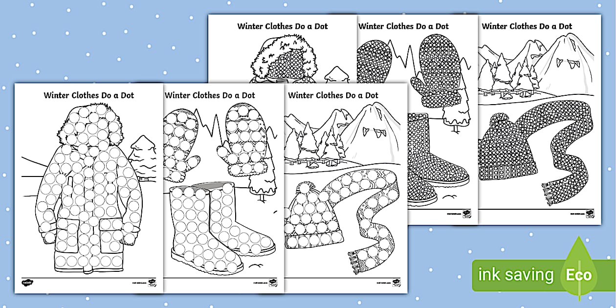 Winter Clothes Do a Dot Activity | Twinkl (teacher made)