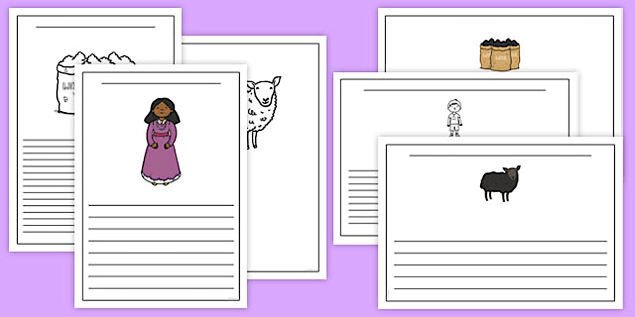 Baa Baa Black Sheep Writing Frames (teacher made) - Twinkl