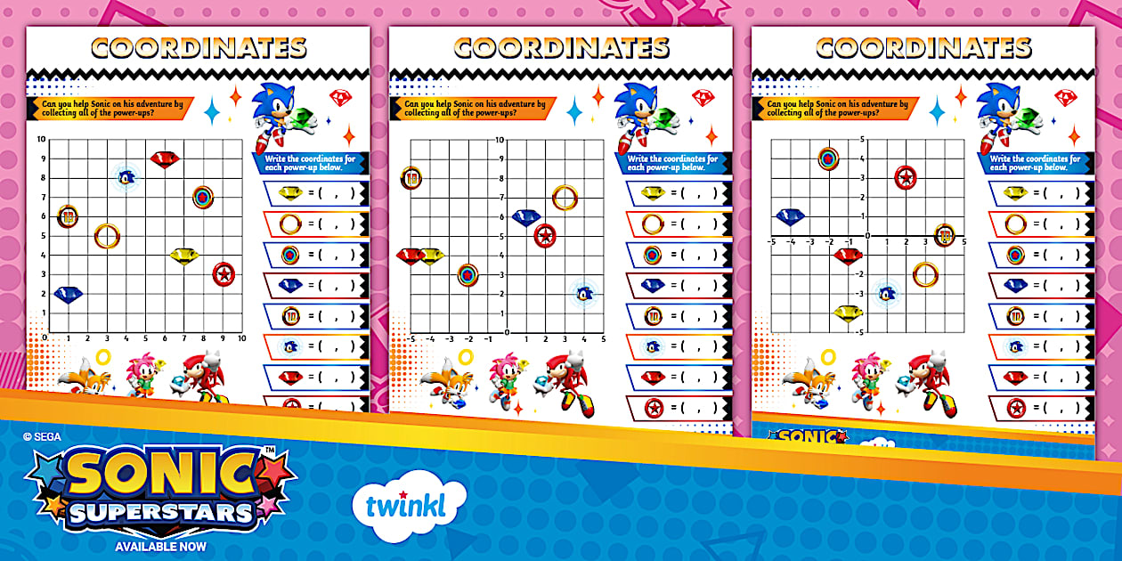 FREE! - Sonic: Collect the Coordinates Math Worksheet