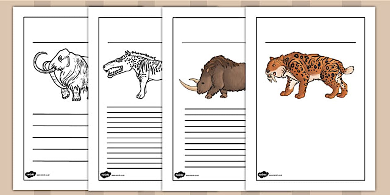 Prehistoric Beasts Writing Frames (teacher made) - Twinkl