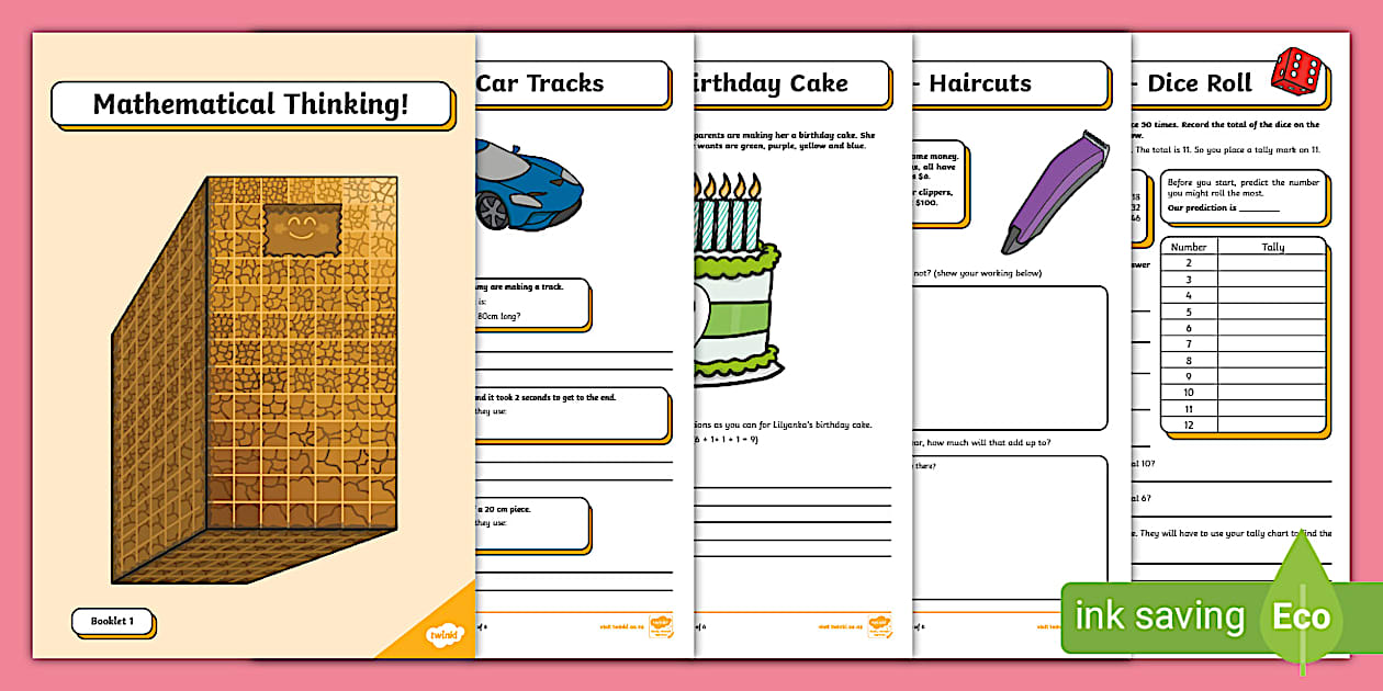 Level 2 Mathematical Thinking: Booklet 1 (teacher made)