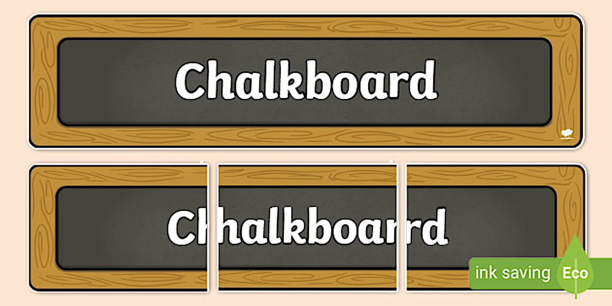 Editable Chalkboard Banner - Twinkl