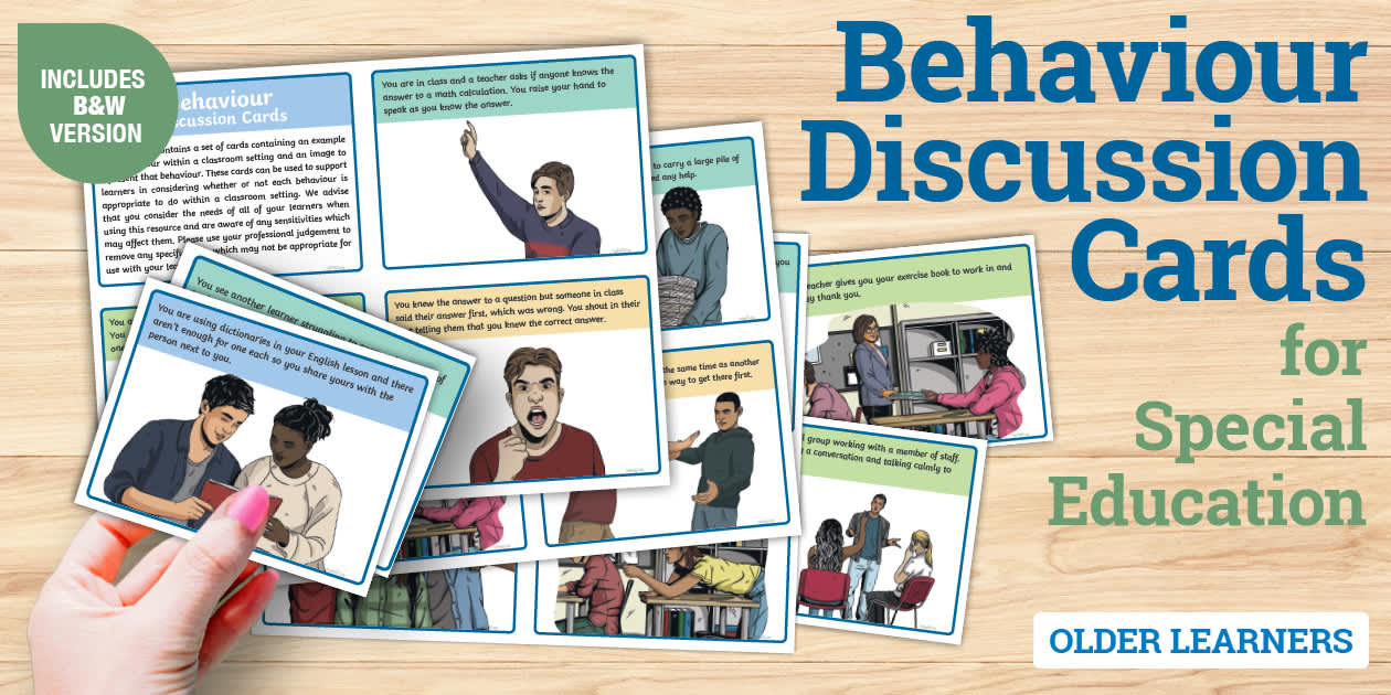 Behaviour Discussion Cards for Special Education