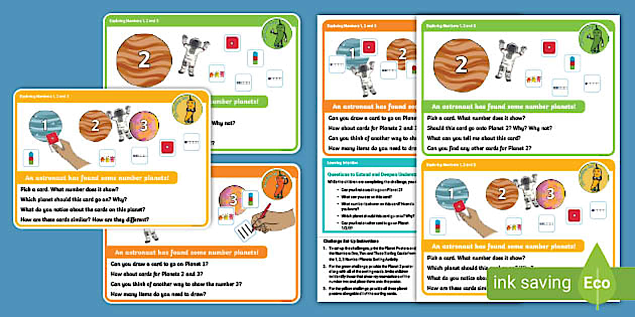 👉 Exploring Numbers 1, 2 and 3 Chilli Challenges: Number Planets
