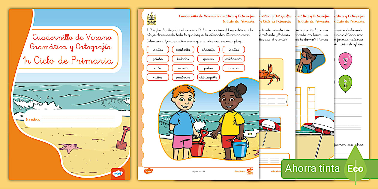 Cuadernillo de Verano: Gramática y Ortografía - 1r Ciclo de Primaria