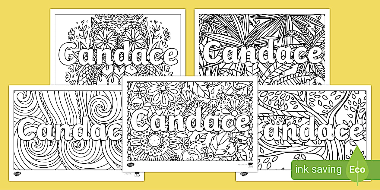 Candace Mindfulness Name Colouring Activity - Resource