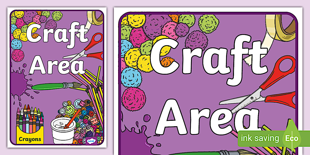 Craft Area Display Poster (teacher made) - Twinkl