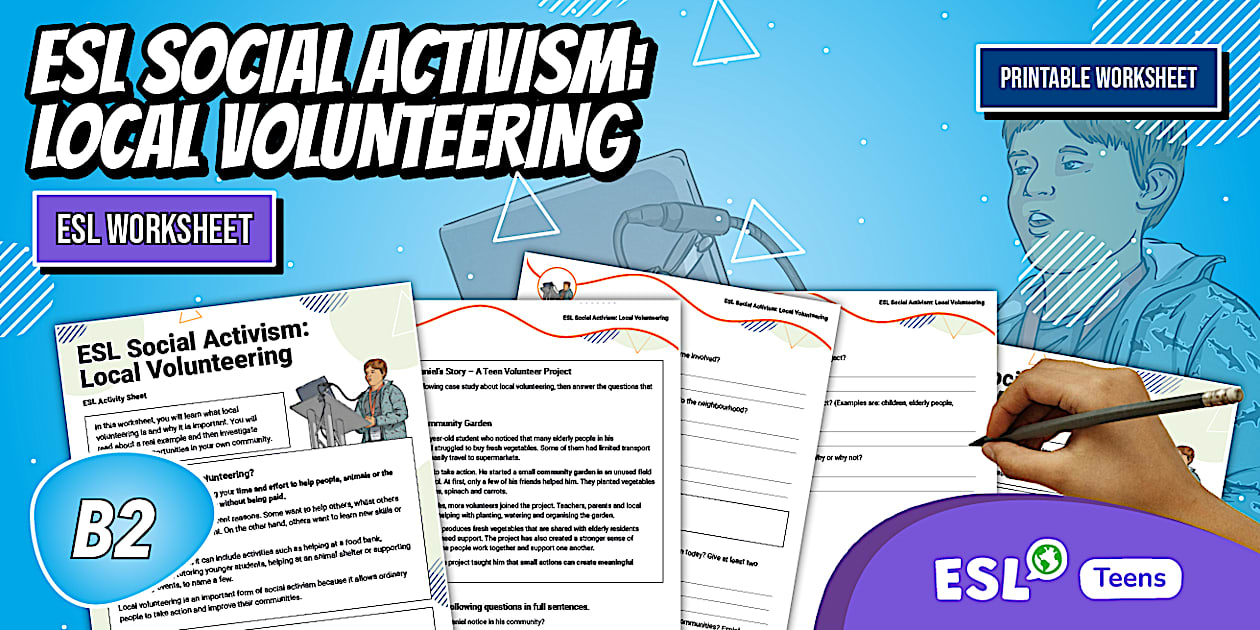 ESL Social Activism: Local Volunteering [Teens, B2]