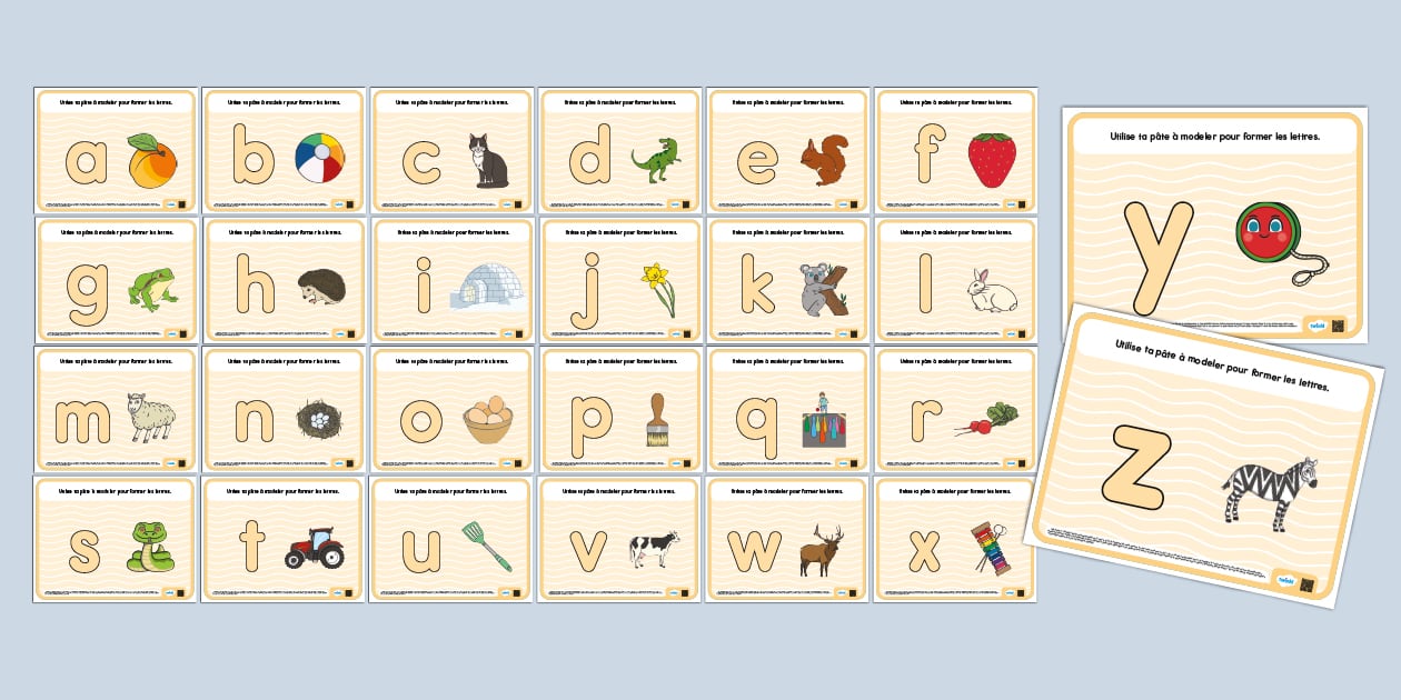 Set de pâte à modeler : S'entraîner à former l'alphabet