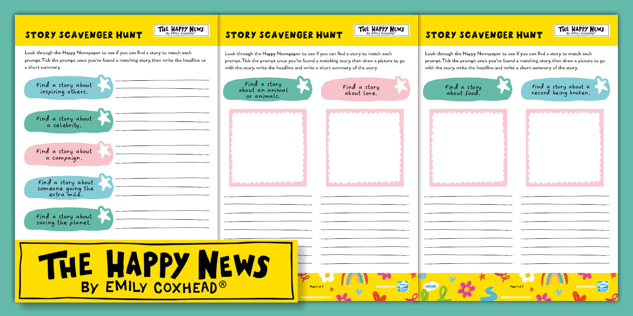 The Happy Newspaper: Story Scavenger Hunt (Issue 37)