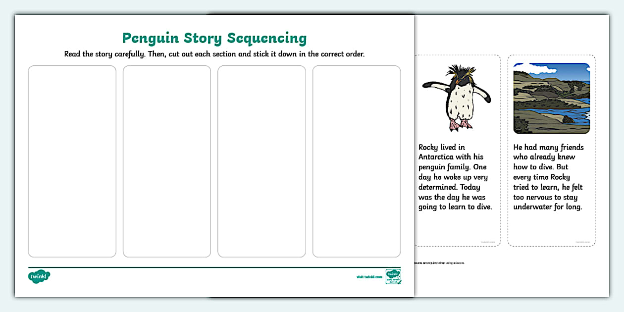 Rocky's Big Day Story Sequencing Strips (Teacher-Made)