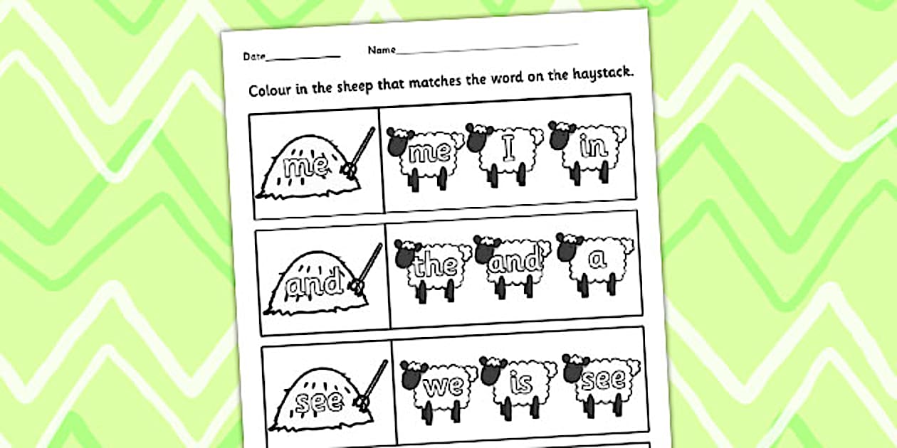Farm Word Matching Worksheet (l'enseignant a fait) - Twinkl