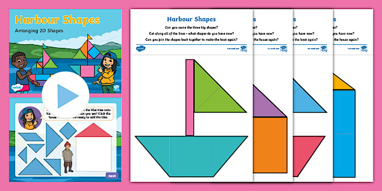 👉 Harbour Shapes Arranging 2D Shapes Resource Pack
