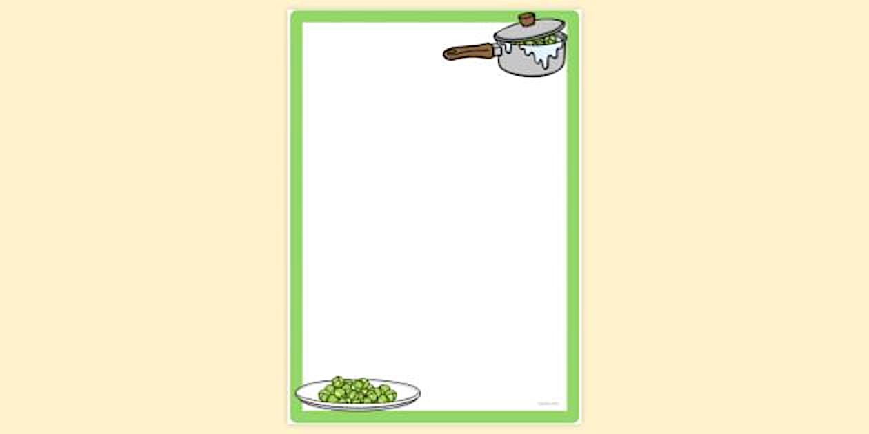 Simple Blank Brussels Sprouts Page Border | Twinkl - Twinkl
