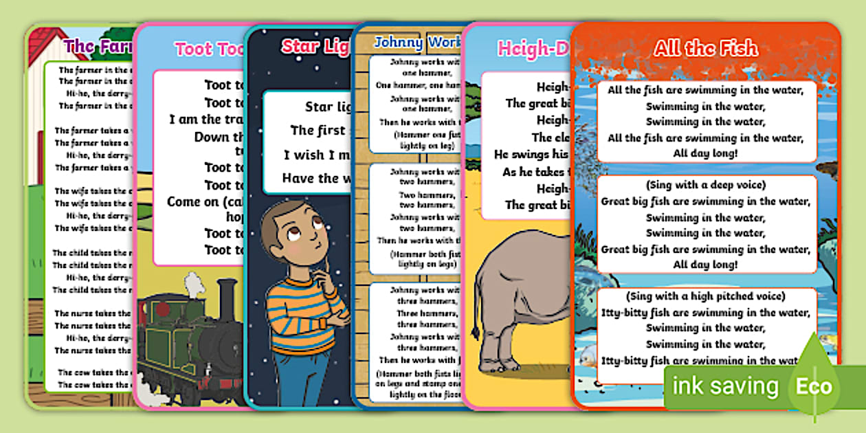 Top English Nursery Rhymes | EYLF Display Pack | Twinkl