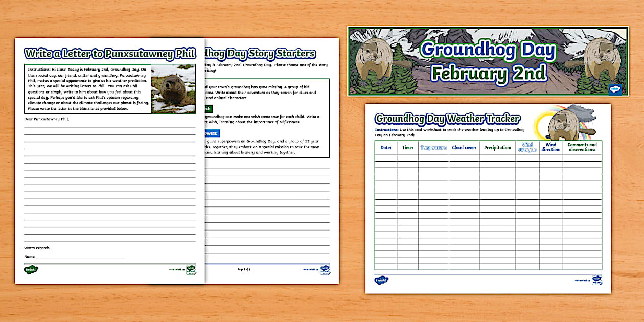 Groundhog Day Intermediate Activity Pack (teacher made)