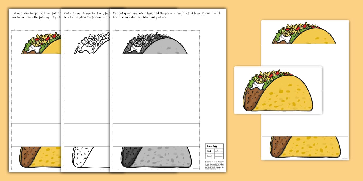 Taco Folding Art Template - Twinkl Crafts (profesor hizo)